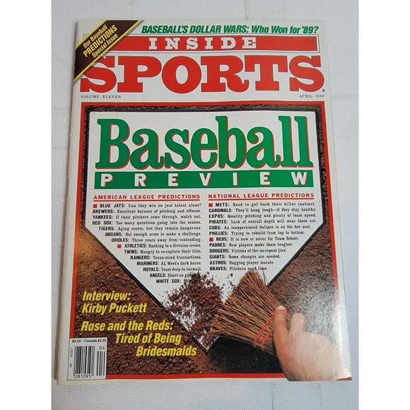 Vintage | Other | Vintage Inside Sports Magazine 98s Mlb Baseball ...
